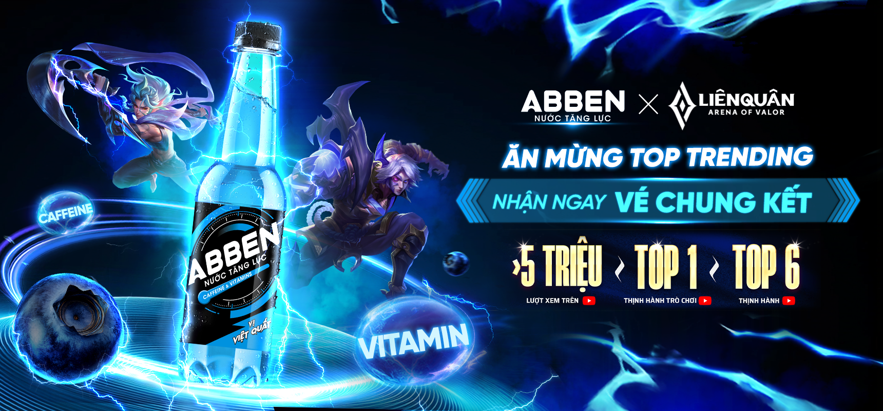 ĂN MỪNG TOP TRENDING - NHẬN NGAY VÉ CHUNG KẾT ABBEN ENERGY ĐTDV MÙA ...