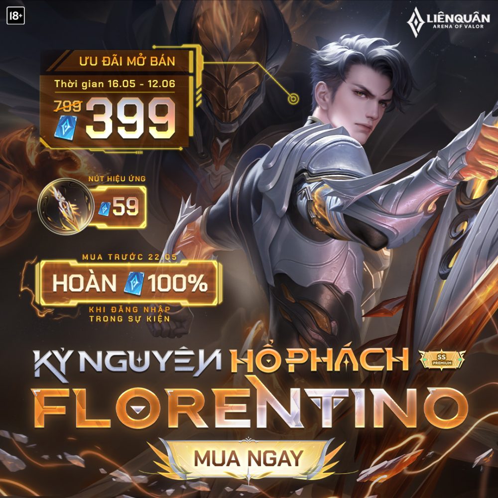 Mở bán trang phục Florentino Kỷ nguyên hổ phách | Liên Quân Mobile